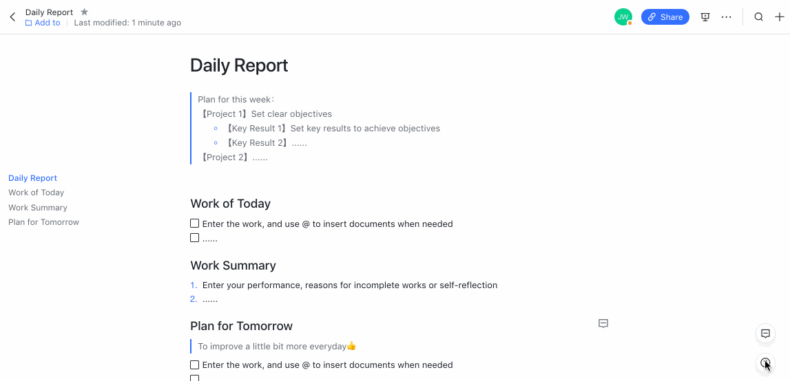 Use shortcuts and markdown