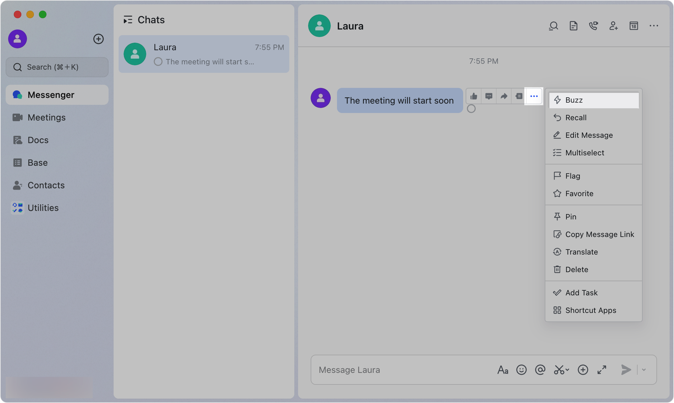 Use the Buzz function