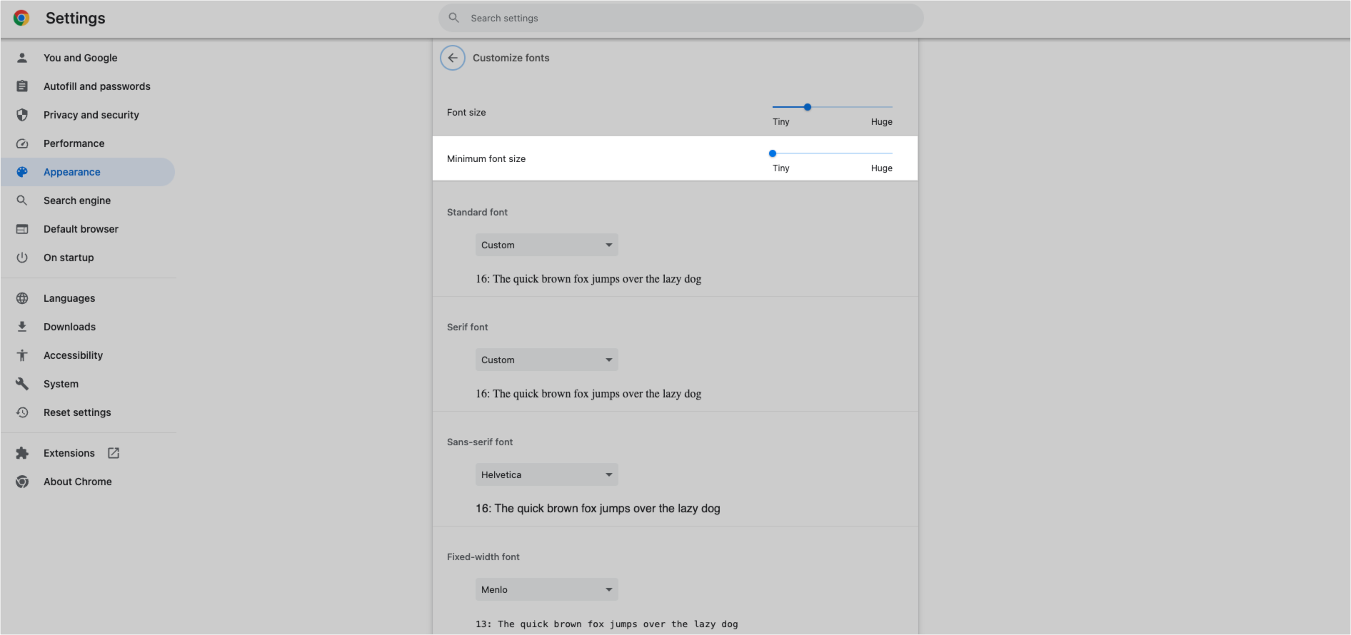 Why can't the font size in the slides be displayed correctly in the browser?